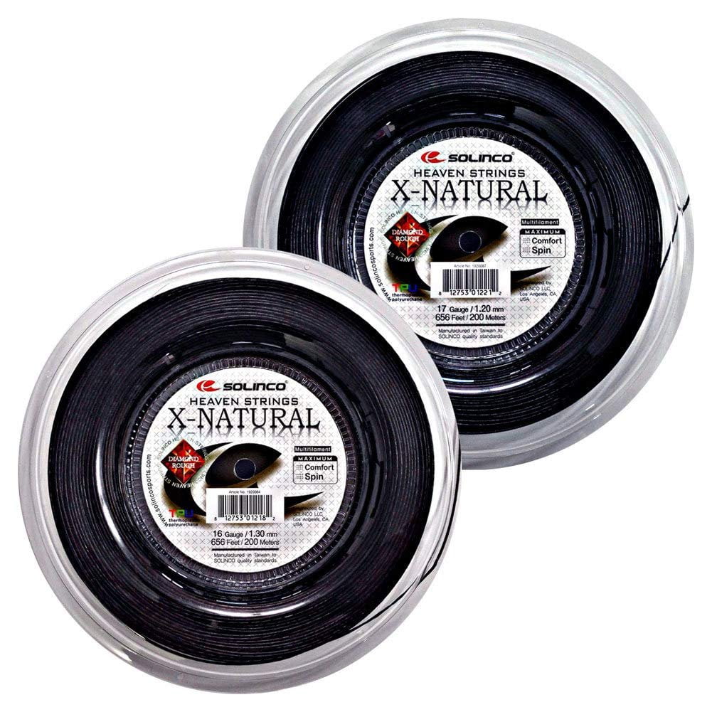 Solinco X-Natural Tennis String Reel-17G-Black - Walmart.com