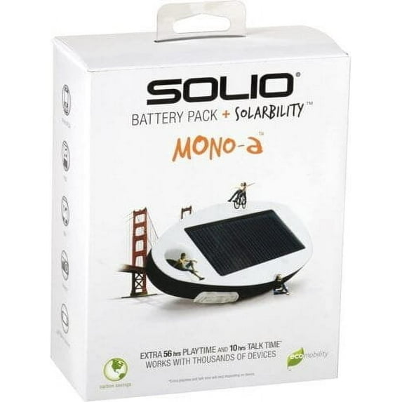 Solio Mono-A Hybrid Solar Charger - High Efficiency - Lithium-Ion ...