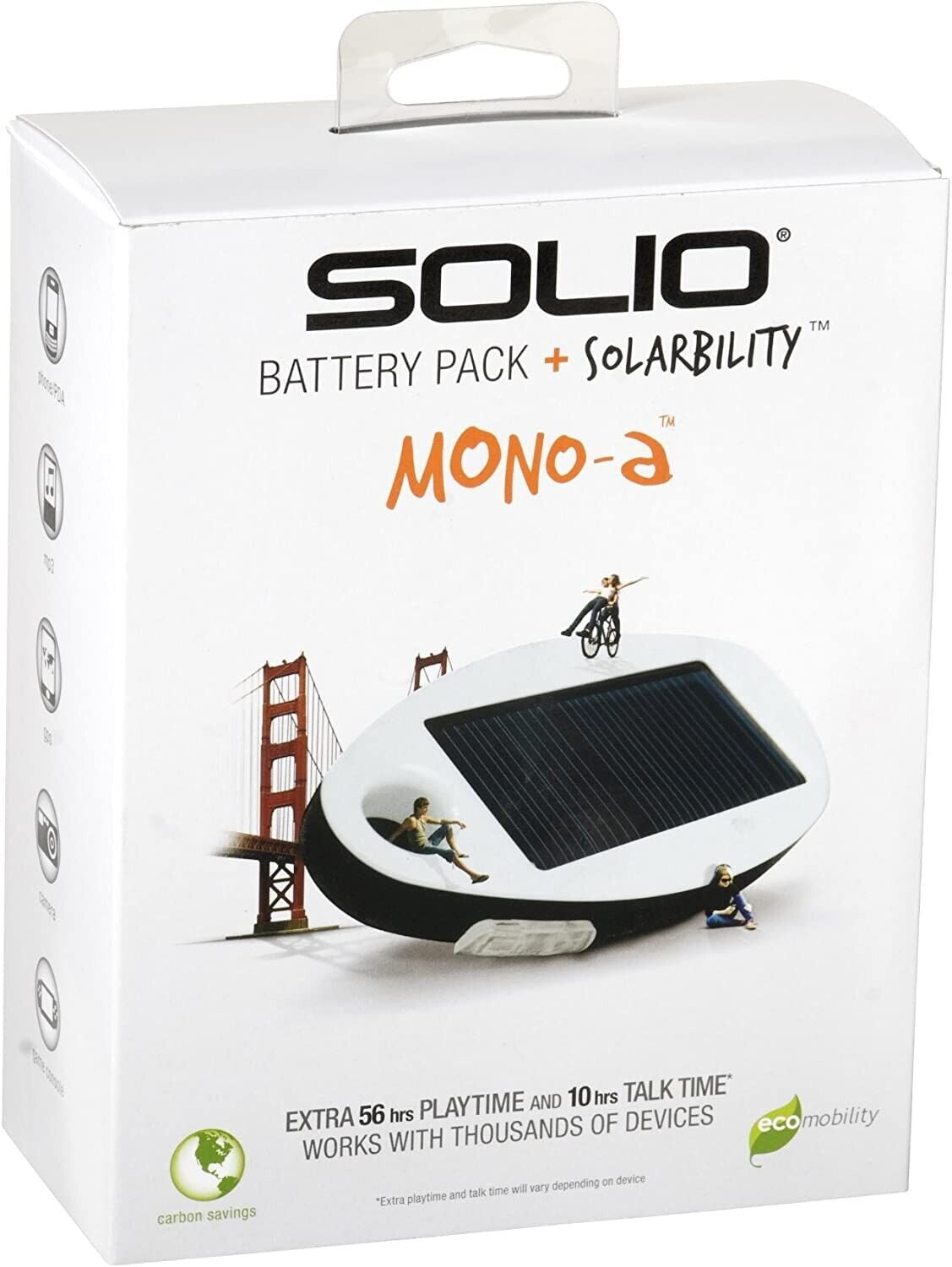 Solio Mono-A Hybrid Solar Charger - High Efficiency - Lithium-Ion ...