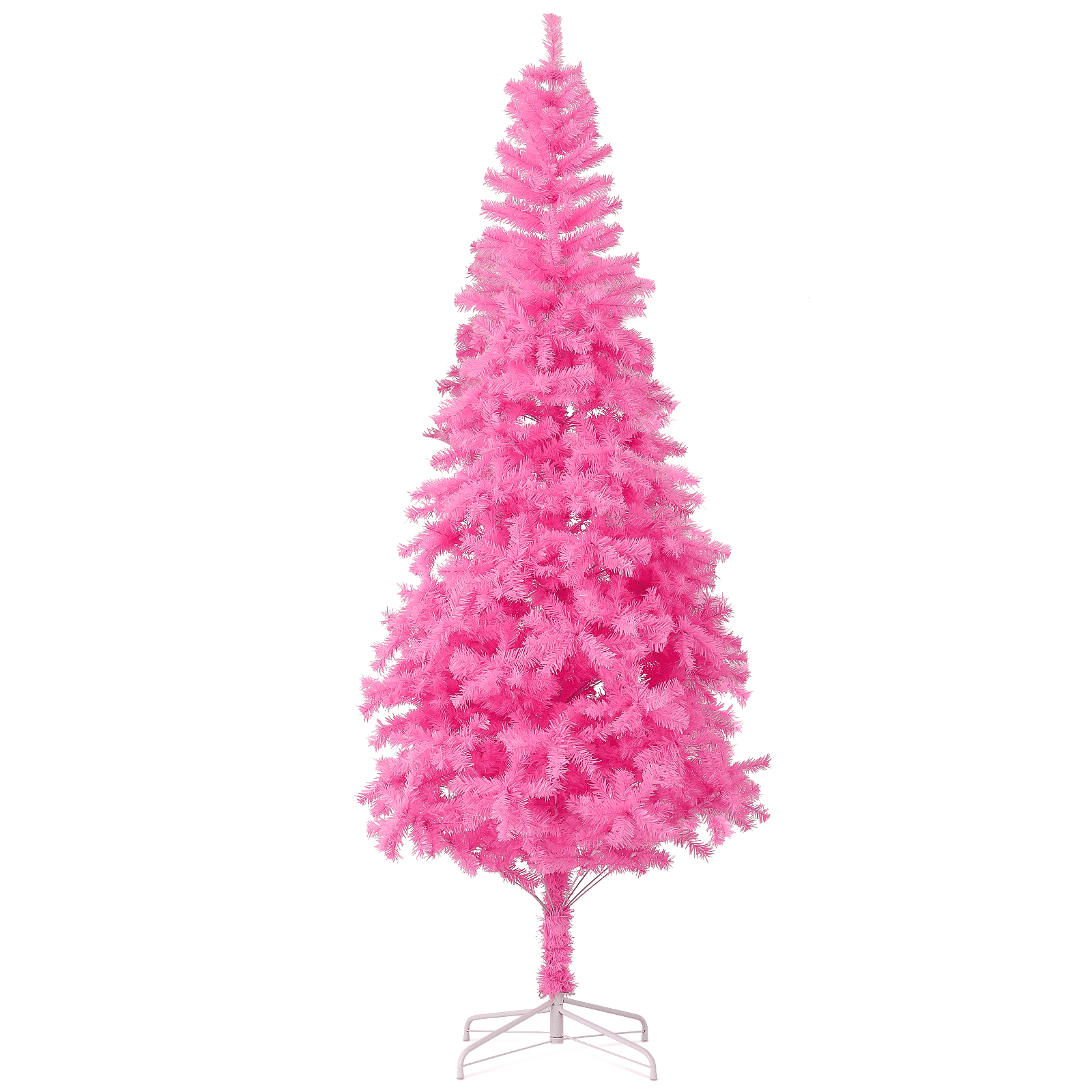 Solirest Artificial Christmas Tree,8ft Pink Christmas Trees with Flame-Retardant PVC Branch Tips ...