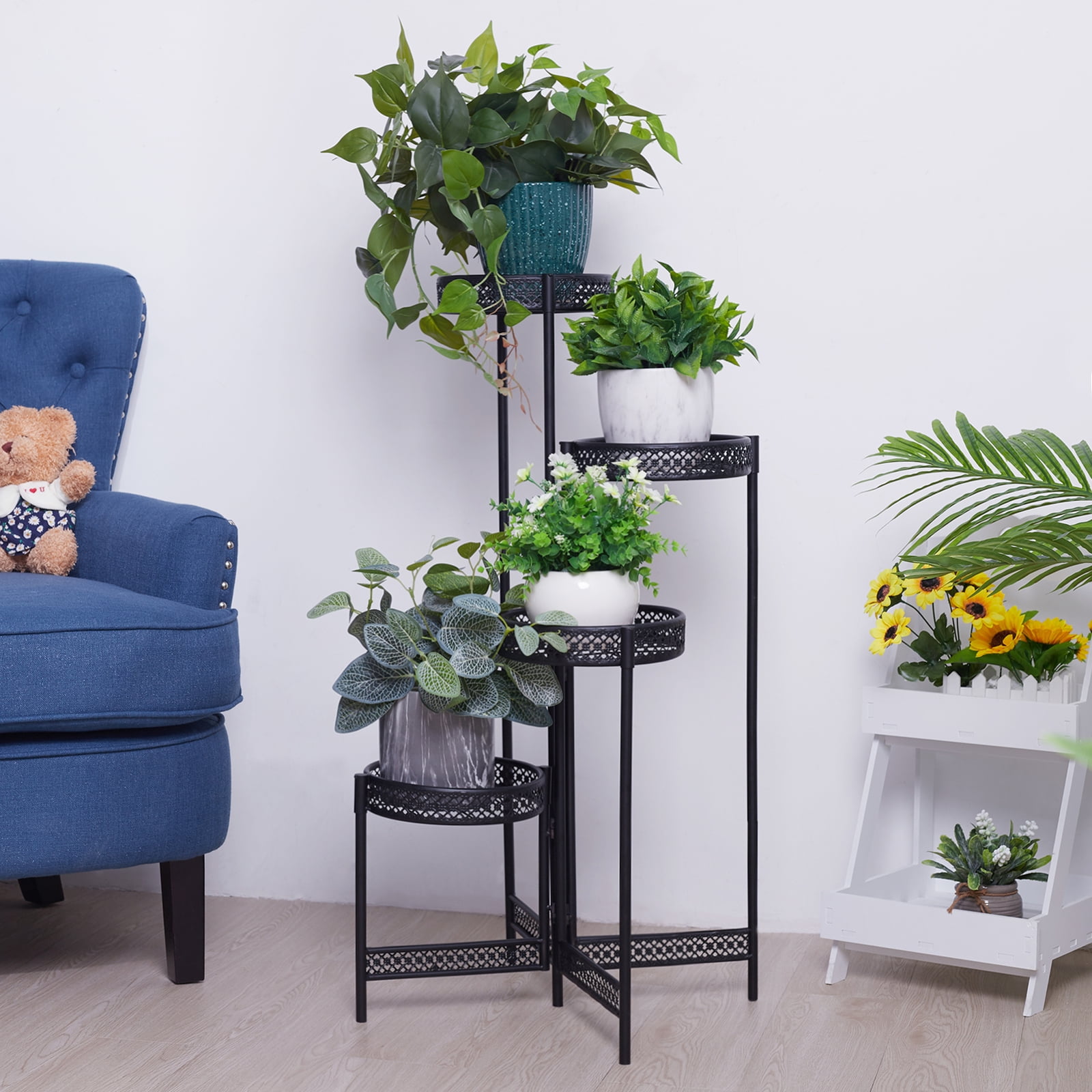 Solirest Plant Stand Garden Planter Metal Flower Pot Plant Display Rack ...