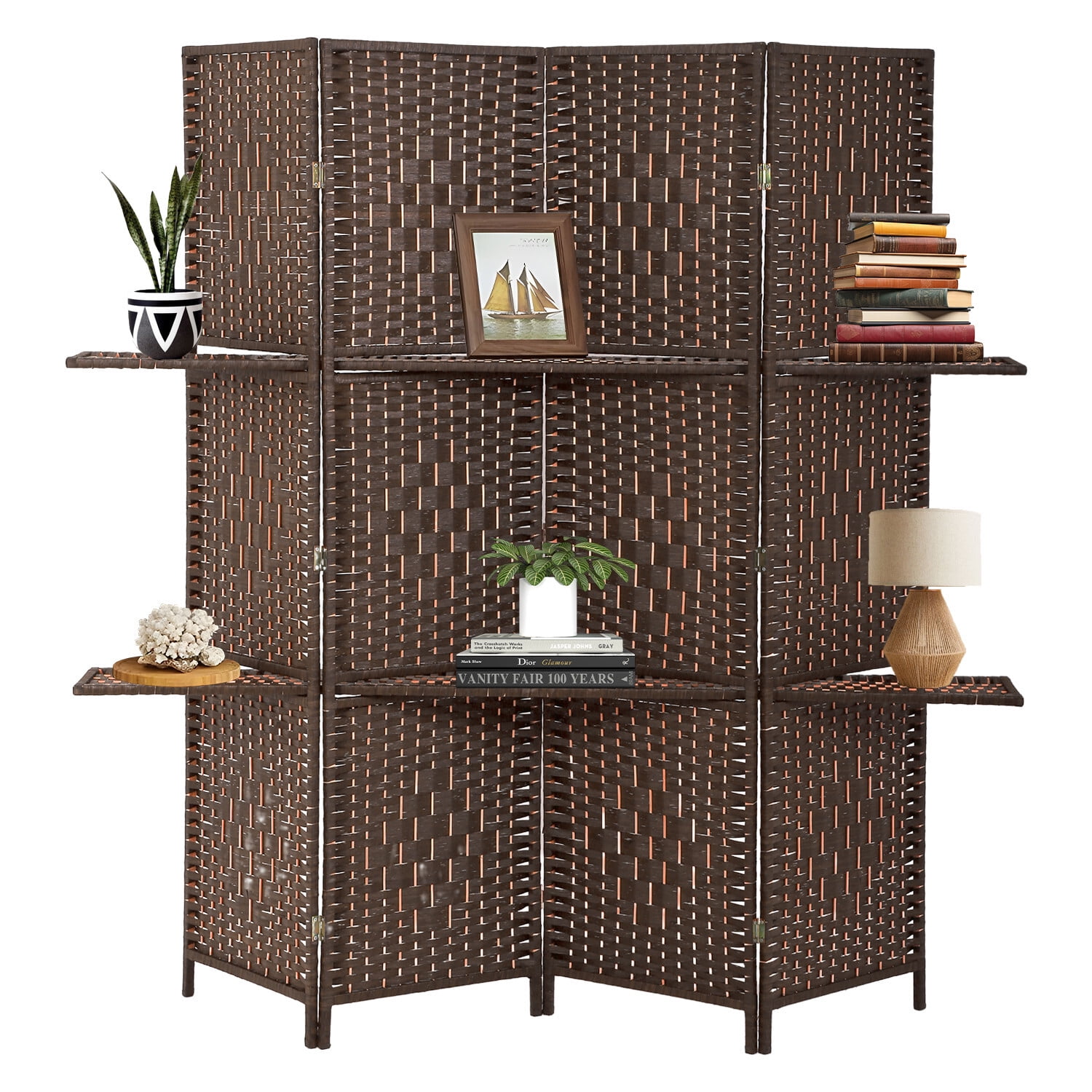 Solirest Room Divider Room Screen Divider Wooden Screen Folding ...