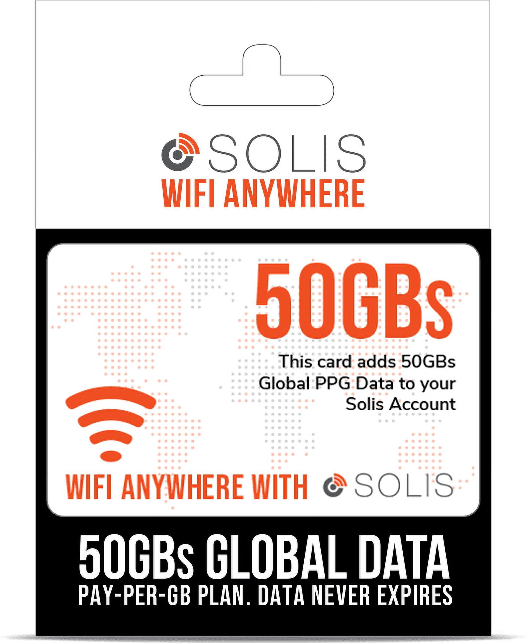 Solis Wifi Data Card | 50GB Global - Walmart.com