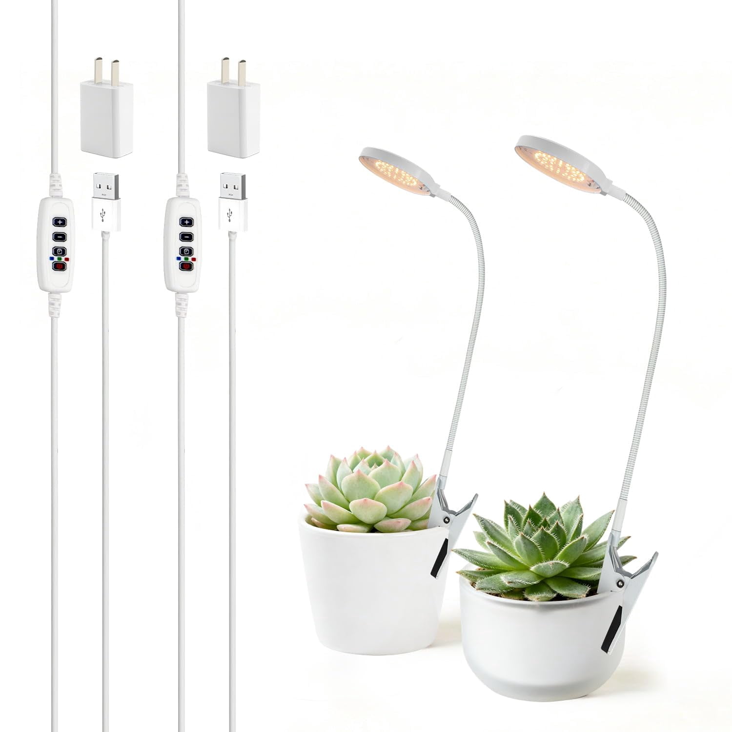 Soliseed LED Clip-on Grow Light Full Spectrum 6W 10-Level Dimming ...