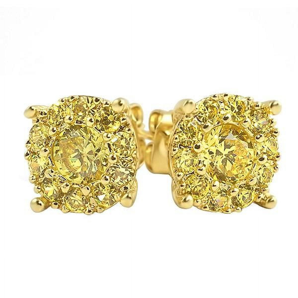 Solitaire Cluster CZ Bling Bling Earrings - Walmart.com