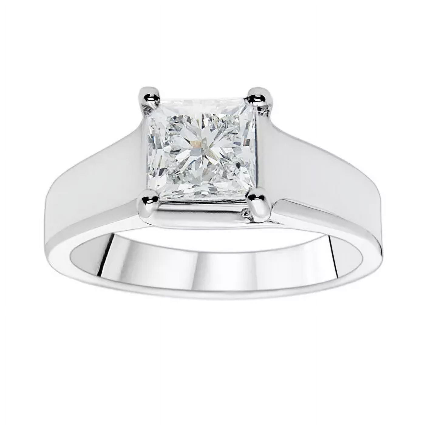 Emma Jewelry Solitaire White Diamond Engagement Ring, 1.01 ct, 950 ...