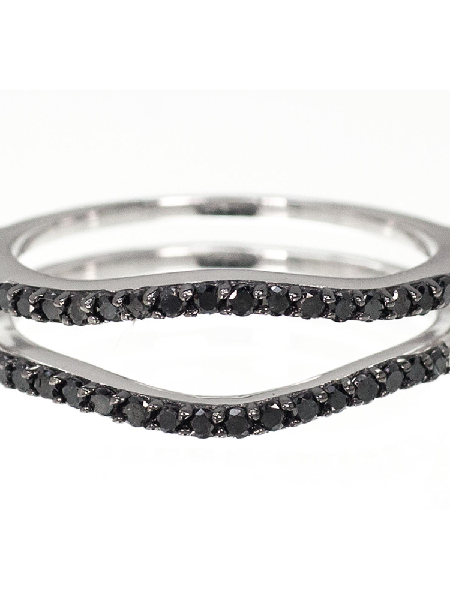 Solitaire Enhancer Ring Jacket with Black Diamonds (0.33 ct) - Walmart.com