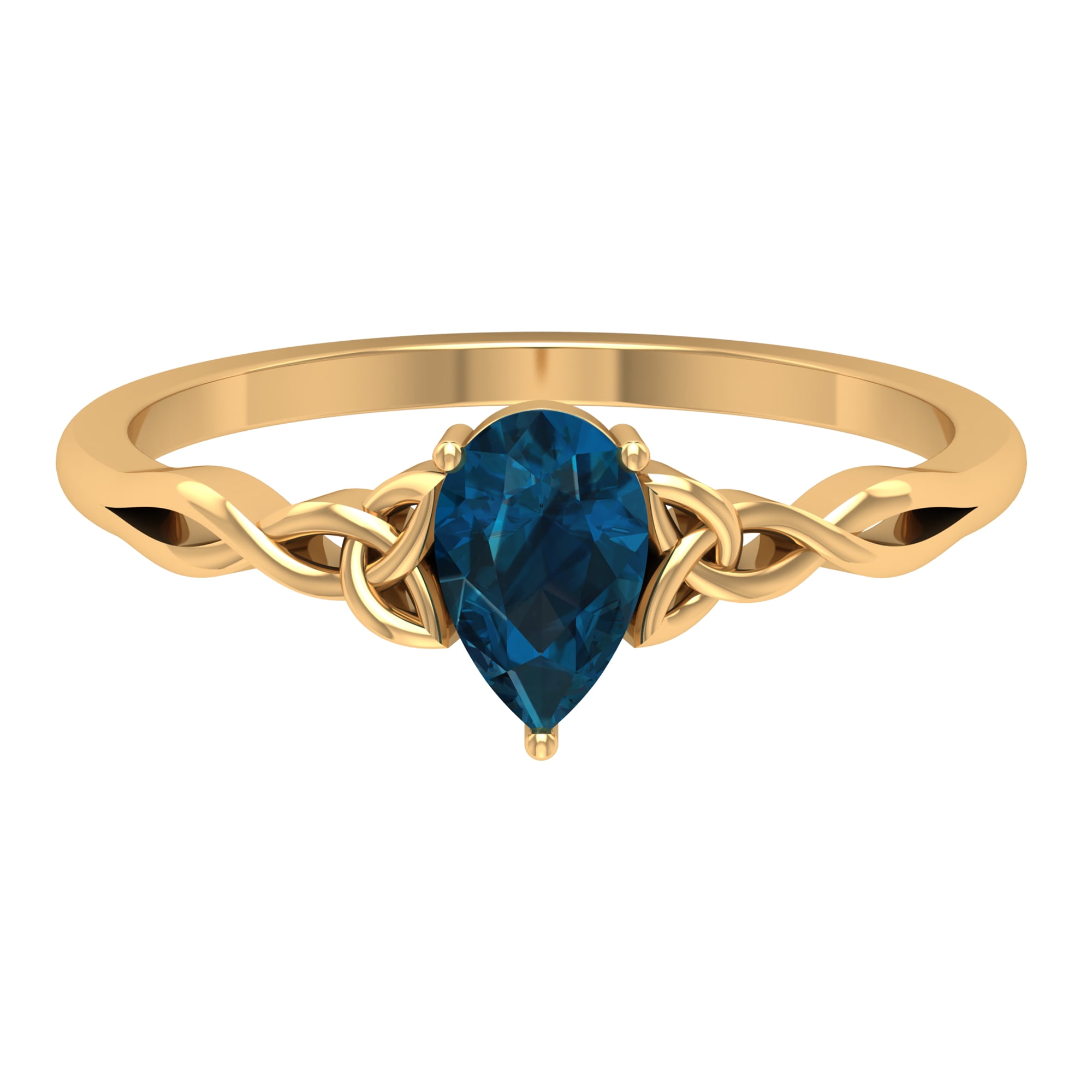 Rosec Jewels Solitaire London Blue Topaz Celtic Ring, December ...