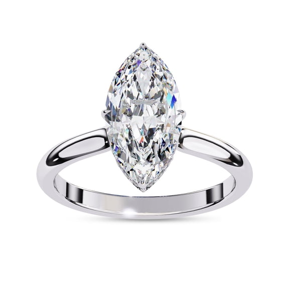 AFFY Solitaire Engagement Ring | Center 10X5MM Marquise Cut Lab Created ...