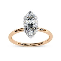 AFFY Trillion Cut White Natural Diamond Solitaire Engagement Ring In ...