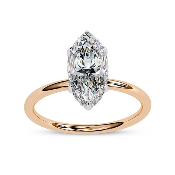 AFFY Solitaire Engagement Ring for Women 9x7mm Radiant Cut Lab Created ...