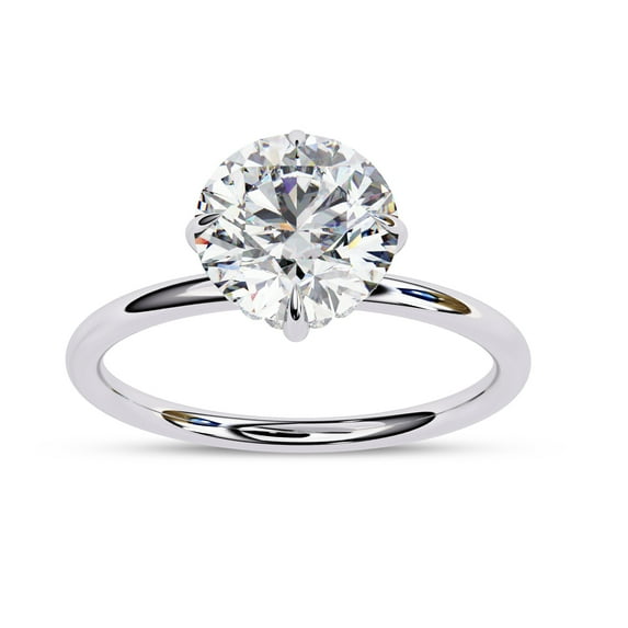 Solitaire Wedding Engagement Ring for Women | Center 8.5mm Round Cut ...