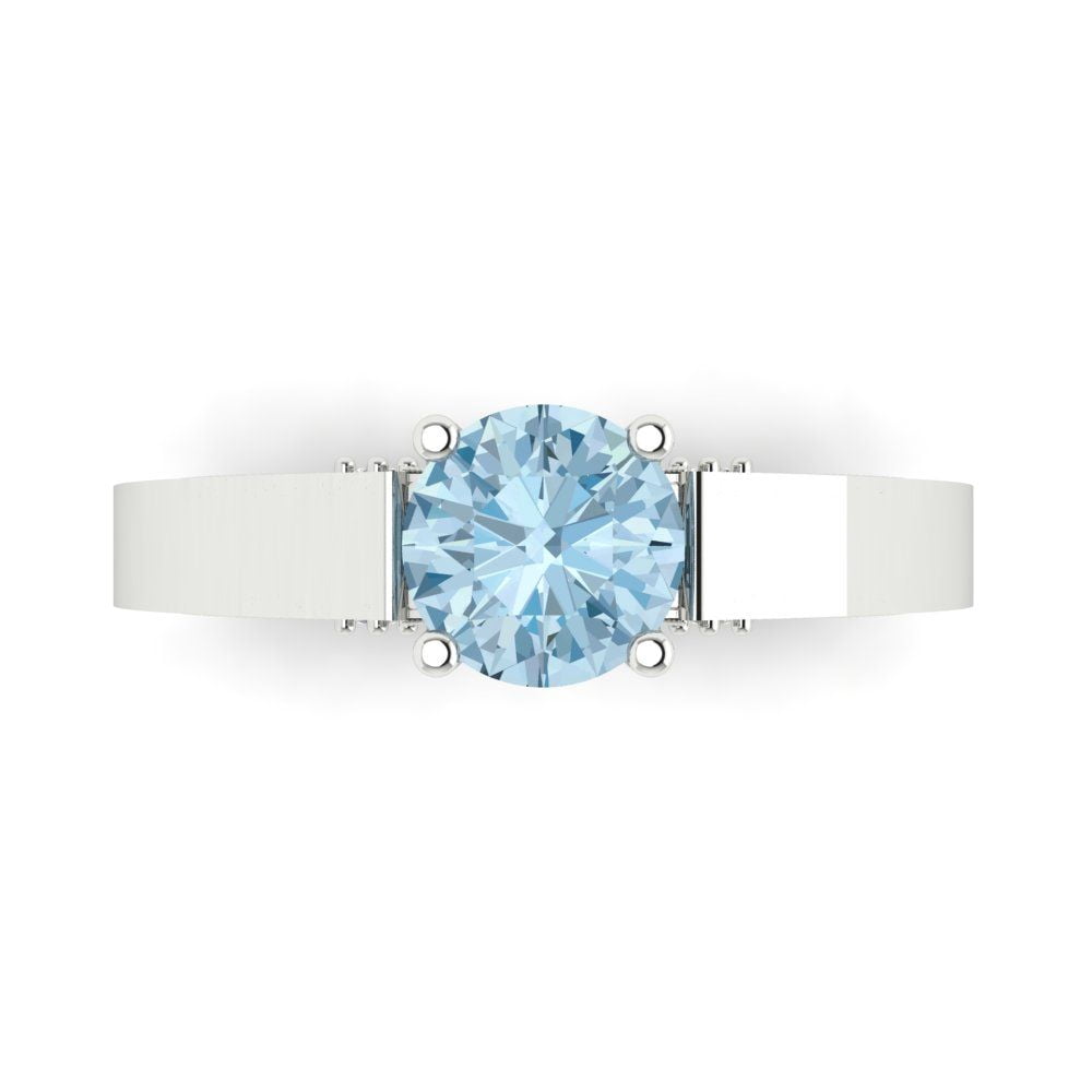 Solitaire with Accents Engagement Ring for Women - 1.06ct Natural Swiss ...