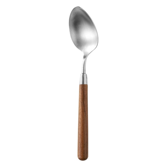 Solivara Log Wind Walnut Handle Stainless Tableware Set Four Piece Fork ...