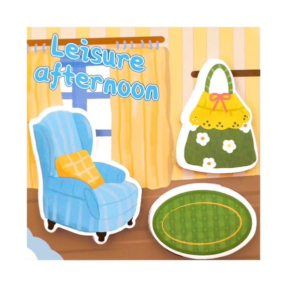 Solivara Reusable Cute Scene Sticky Notes Adhesive For Stationery Note ...