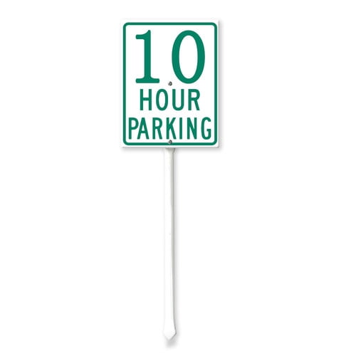 Soliyoahee 10 Hour Parking Zone Sign with Stakes 7x8.8inch Rustproof ...