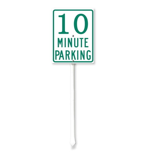 Soliyoahee 10 Minutes Parking Yard Sign with Stake 7x8.8inch Rustproof ...