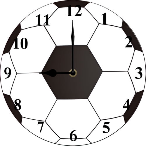 Soliyoahee 10inch Football Wall Clocks with Silent Clock Movement and ...