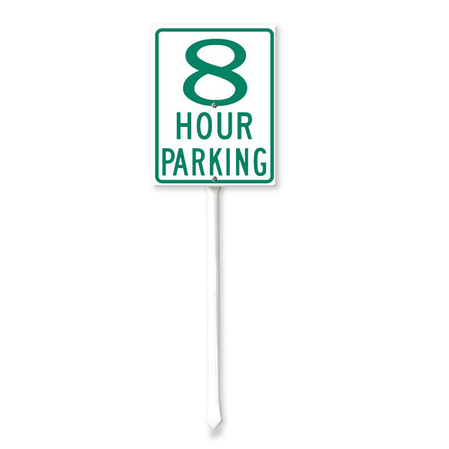 Soliyoahee 8 Hour Parking Zone Sign with Stakes 4.6x6inch Rustproof ...