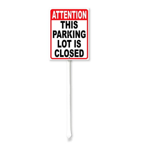 Soliyoahee Attention This Parking Lot Is Closed Sign with Stake 4 ...