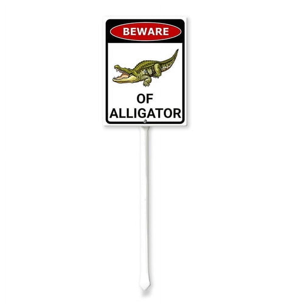 Soliyoahee Beware Of Crocodiles Yard Sign with Stake 4.6x6inch ...