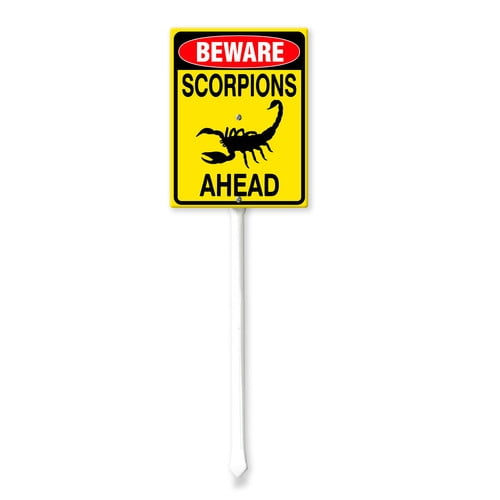 Soliyoahee Beware Scorpion Ahead Yard Sign with Stake 8x12inch ...