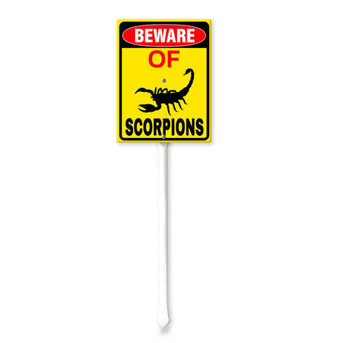 Soliyoahee Beware of Scorpions Yard Sign with Stake 8x12inch Rustproof ...