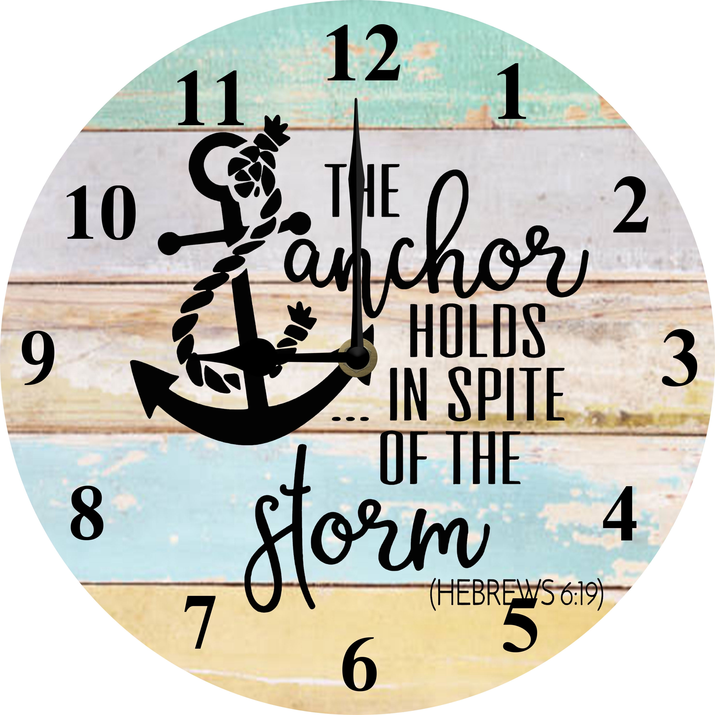 Soliyoahee Bible Verse Wall Clock Christian Inspirational Quotes 10inch ...