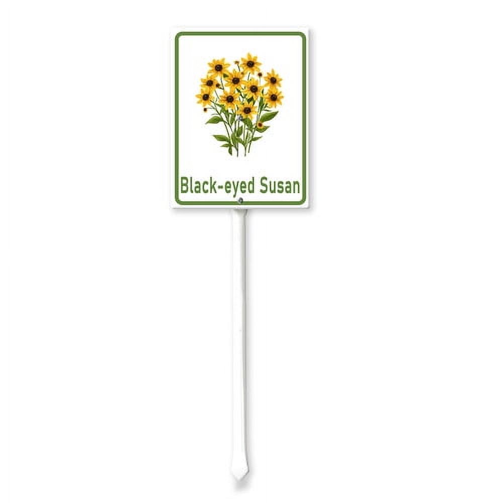 Soliyoahee Black-eyed Susan Yard Sign with Stake 7x8.8inch Rustproof ...