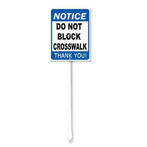 Soliyoahee Do Not Block Crosswalk Thank You Yard Sign with Stake 7x8 ...