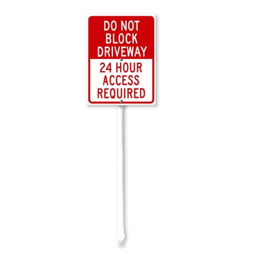 Soliyoahee Do Not Block Driveway Yard Sign with Stake 4.6x6inch ...