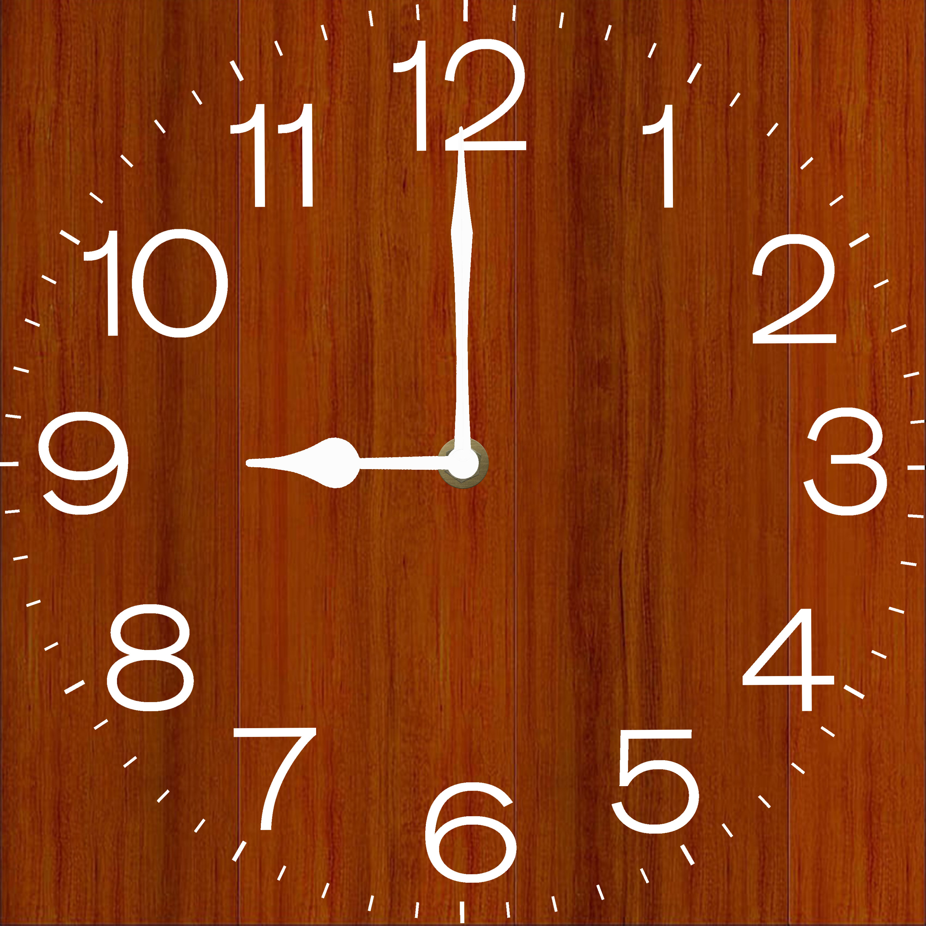 Soliyoahee Brown Wood Grain Wall Clock 10inch Wooden Square Clock ...