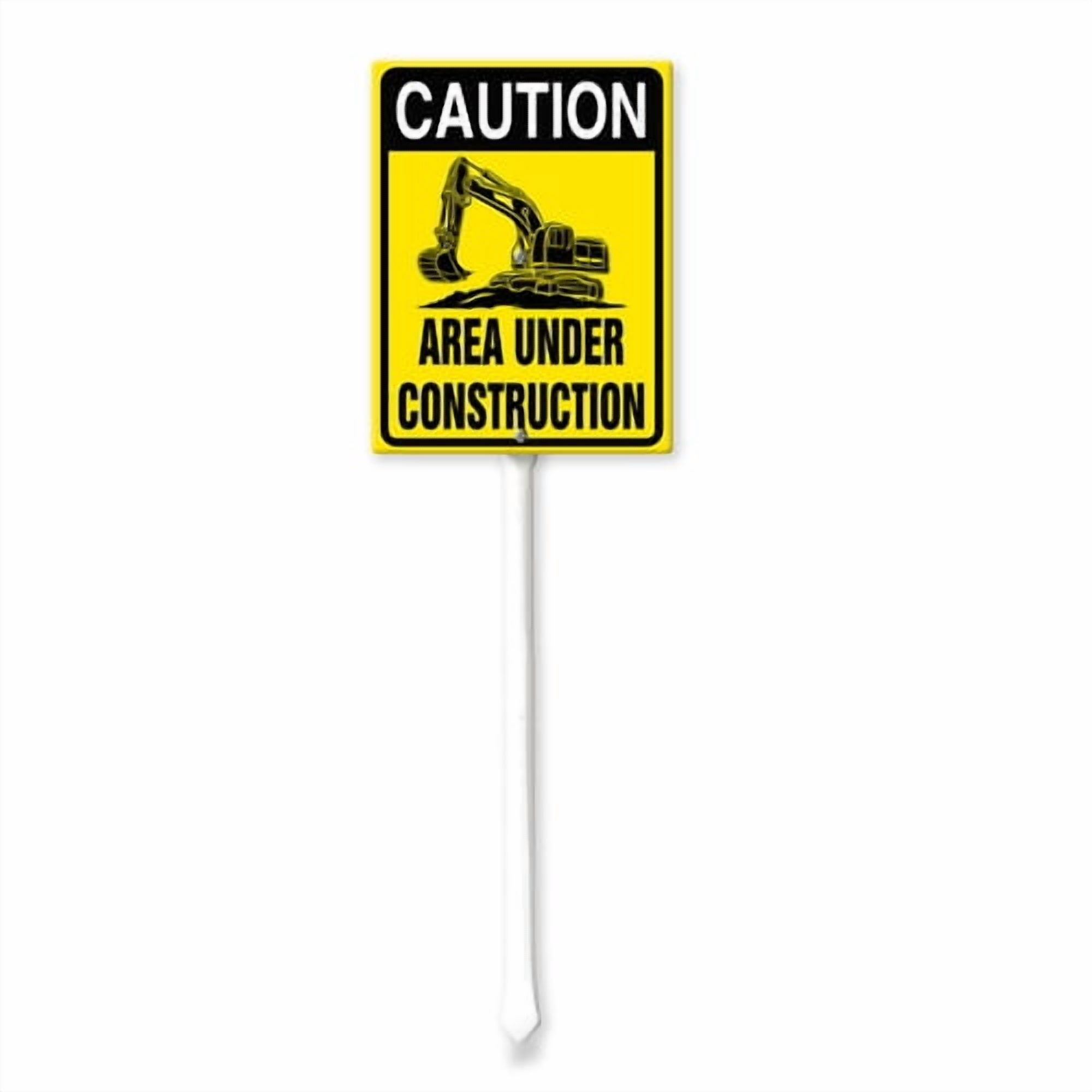 Soliyoahee Caution Area Under Construction Yard Sign with Stake ...