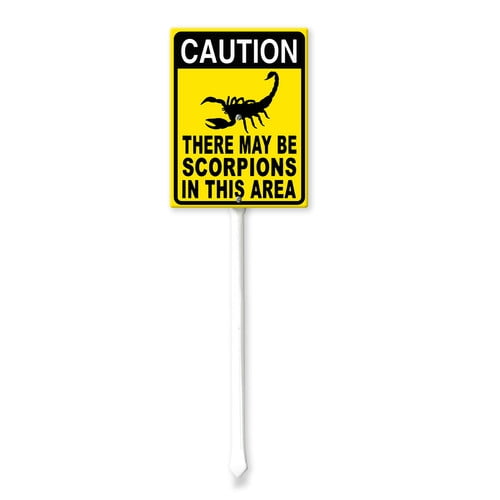 Soliyoahee Caution There May Be Scorpions In Area Yard Sign with Stake ...