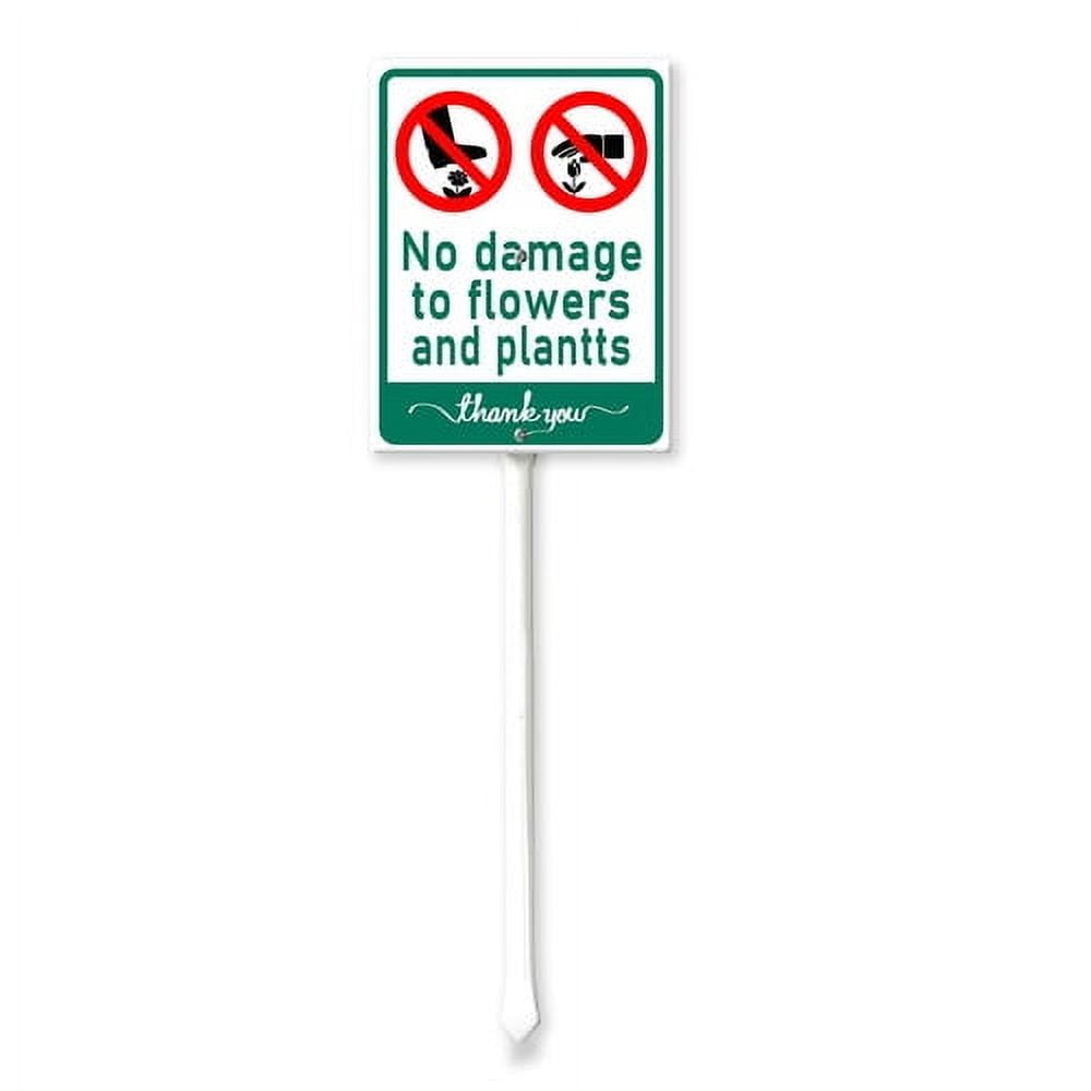 Soliyoahee No Damage To Flowers and Plants Yard Sign with Stake 4 ...