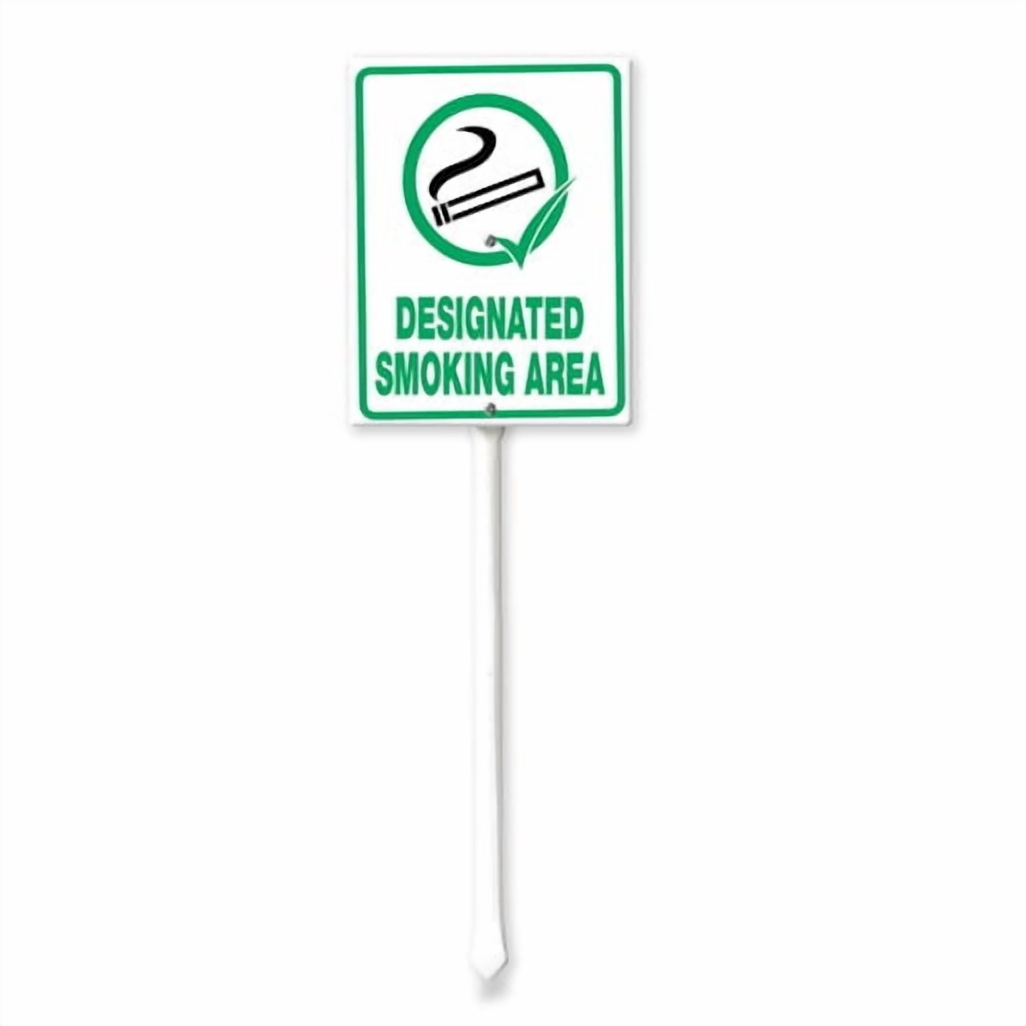 Soliyoahee Designated Smoking Area Yard Sign with Stake 4.6x6inch ...