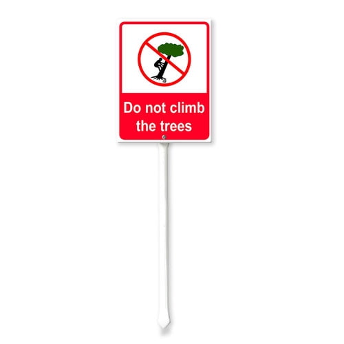 Soliyoahee Do Not Climb The Trees Yard Sign with Stake 8x12inch ...
