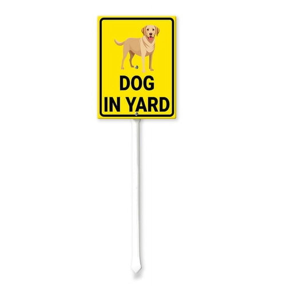 Soliyoahee Dog In Yard Sign with Stake 7x8.8inch Rustproof Aluminum ...