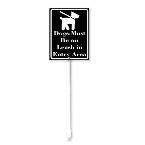 Soliyoahee Dogs Must Be on Leash in Entry Area Sign with Stake 8x12inch ...