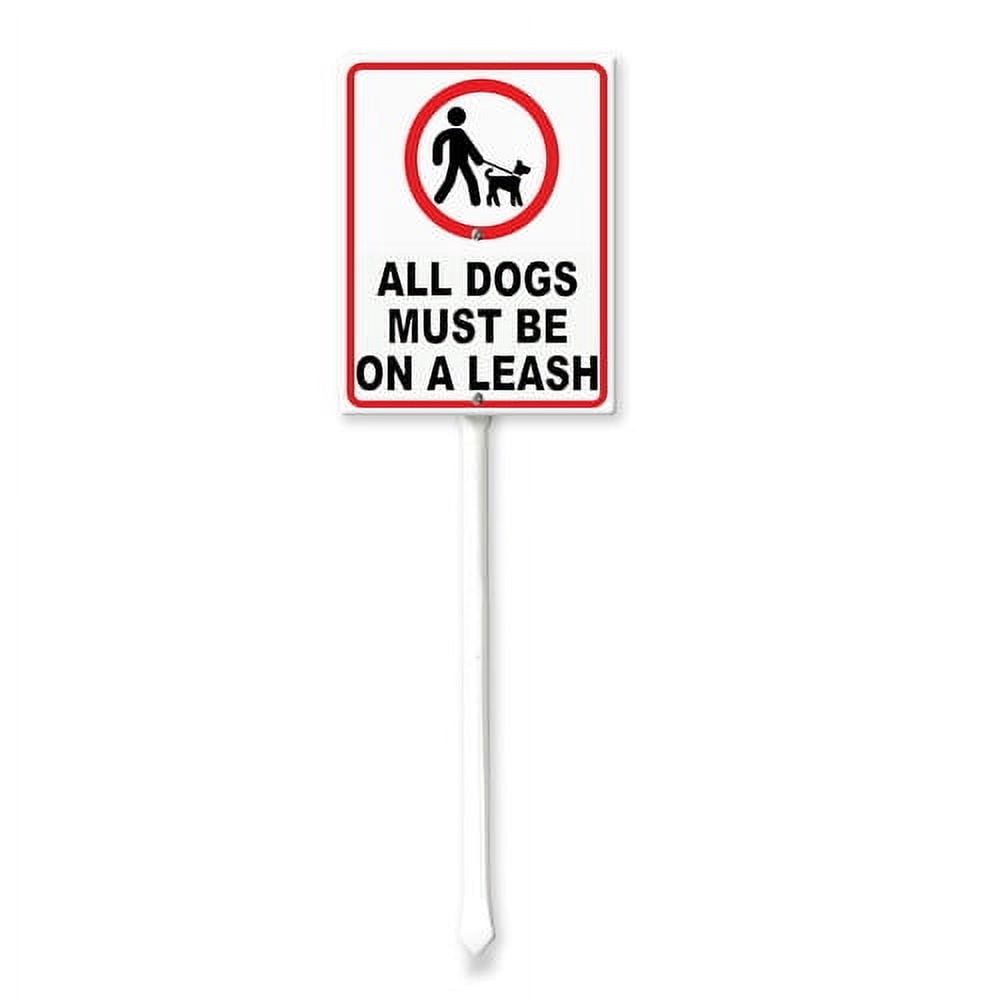 Soliyoahee All Dogs Must Be Kept On A Leash Or Yard Sign with Stake ...
