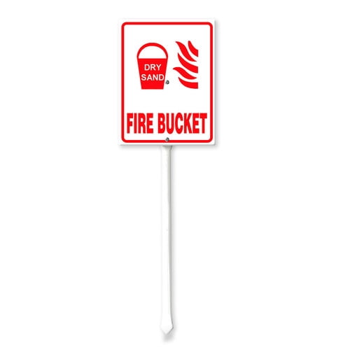 Soliyoahee Dry Sand Fire Bucket Yard Sign with Stake 4.6x6inch ...
