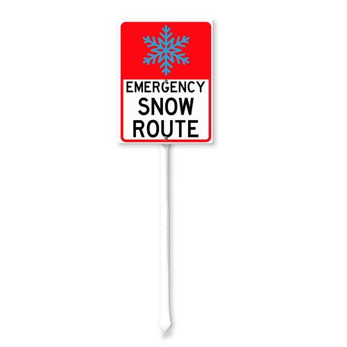 Soliyoahee Emergency Snow Route Sign with Stake 4.6x6inch Rustproof ...