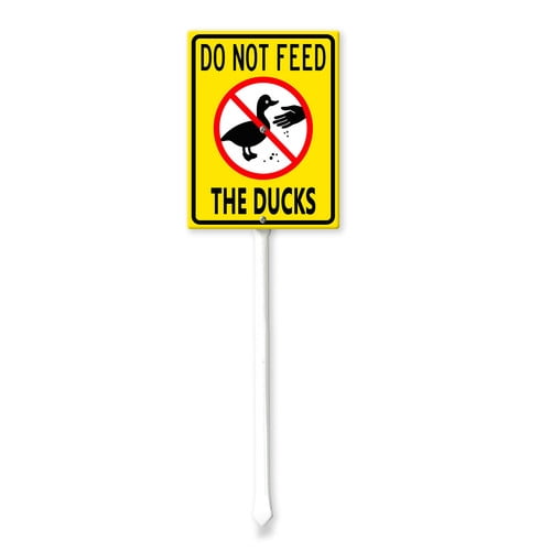 Soliyoahee Do Not Feed The Ducks Yard Sign with Stake 7x8.8inch ...