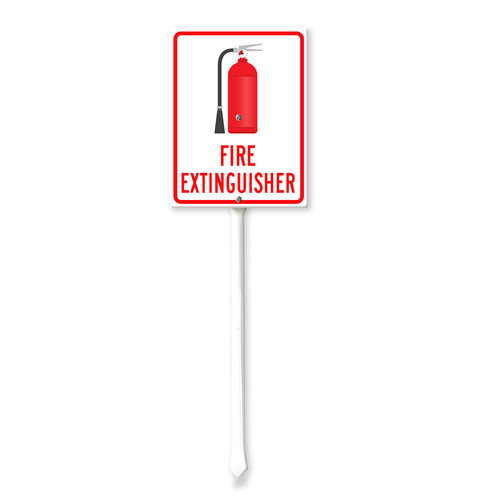 Soliyoahee Fire Extinguisher Yard Sign with Stake 7x8.8inch Rustproof ...