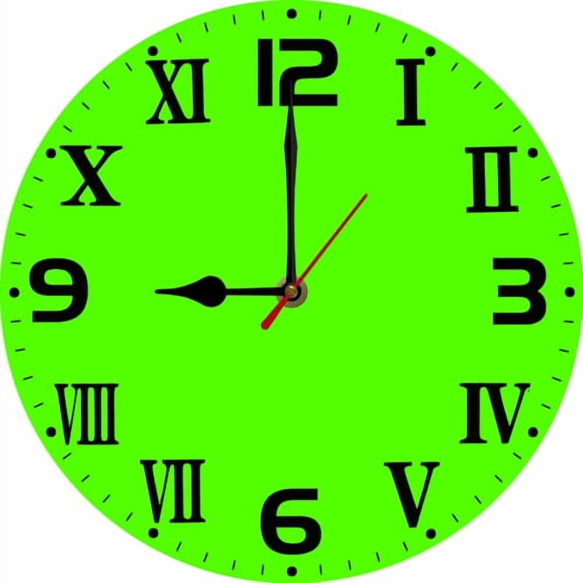 Soliyoahee Funny Wall Clock with Arabic and Roman Numerals 10inch ...