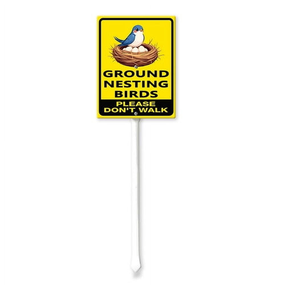 Soliyoahee Ground Nesting Birds Yard Sign with Stake 8x12inch Rustproof ...
