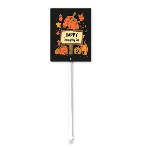 Soliyoahee Happy Thanksgiving Day Yard Sign with Stake 7x8.8inch ...