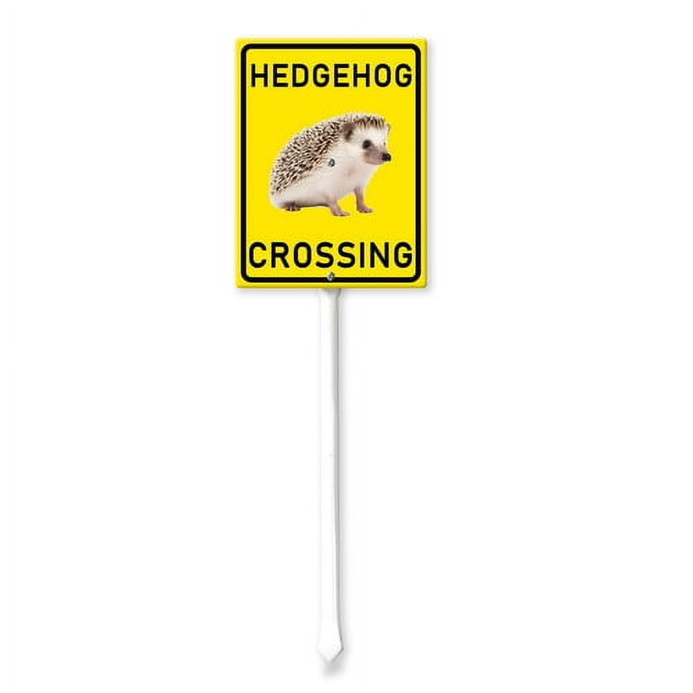 Soliyoahee Hedgehog Crossing Yard Sign with Stake 8x12inch Rustproof ...