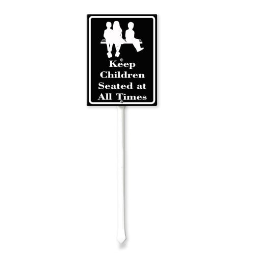 Soliyoahee Keep Children Seated at All Times Sign with Stake 7x8.8inch ...