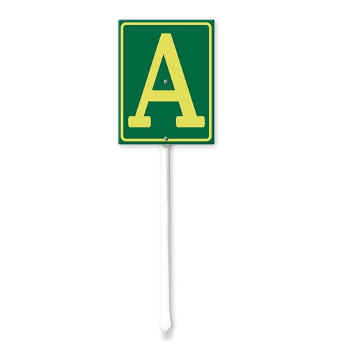 Soliyoahee Letter A Yard Sign with Stake 7x8.8inch Rustproof Aluminum ...